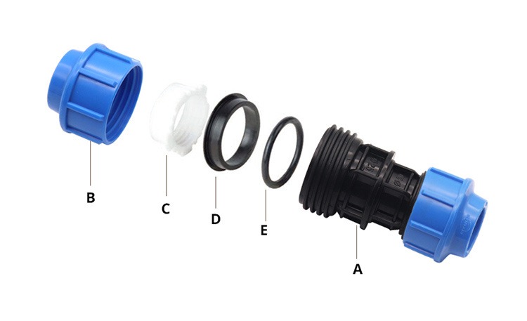 PP Compression Fittings For HDPE/PPR/PVC Tube - YiShiTong PP Fittings